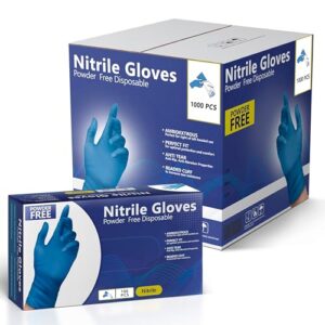 nitrile gloves, disposable gloves, comfortable, powder free, latex free | 100-1000 gloves (large, case)