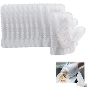 magicxflow 10pcs multi-purpose washable dusting gloves, disposable non-woven cloth cleaning dusty removal glove, reusable mitt (10pcs)