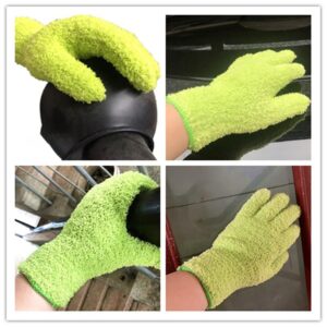 UUYYEO 6 Pcs Microfiber Dusting Gloves Reusable Washable Cleaning Gloves Mittens House Kitchen Cleaning Gloves Cloth Car Wash Hand Mitten