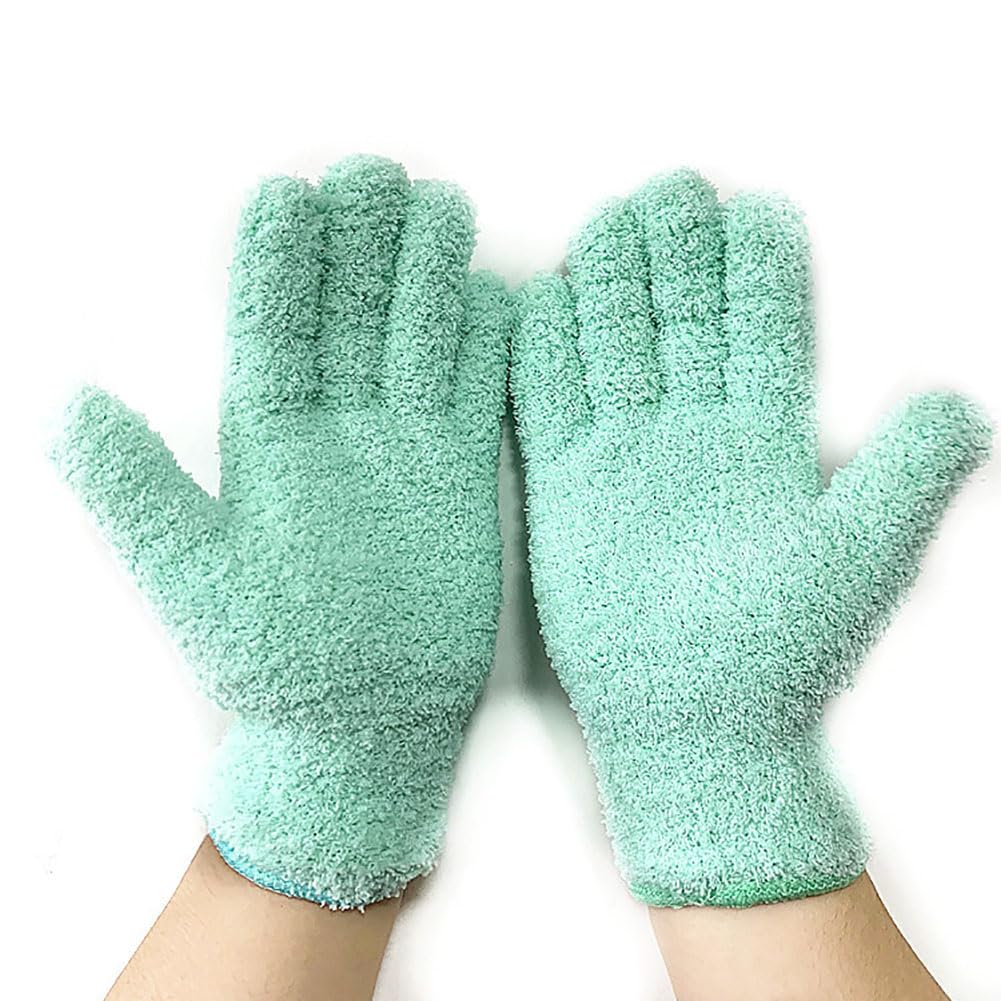 UUYYEO 6 Pcs Microfiber Dusting Gloves Reusable Washable Cleaning Gloves Mittens House Kitchen Cleaning Gloves Cloth Car Wash Hand Mitten