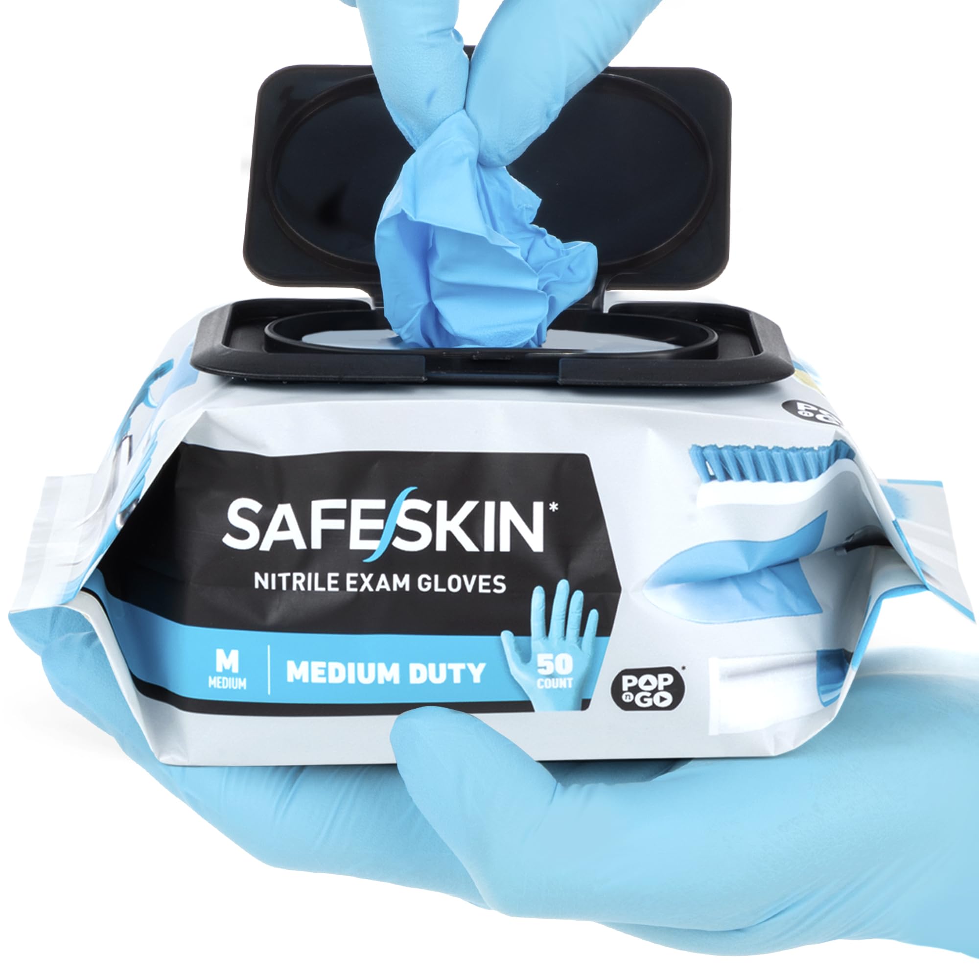 SAFESKIN Nitrile Disposable Gloves in Case of 2000, Medium Duty, Small Size, Powder Free - For Food Handling, First Aid, Cleaning, Gardening, Crafting - Premium Medical Exam Gloves