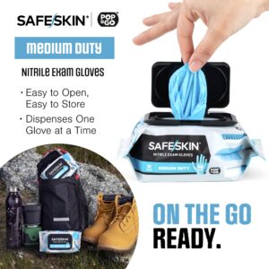 SAFESKIN Nitrile Disposable Gloves in Case of 2000, Medium Duty, Small Size, Powder Free - For Food Handling, First Aid, Cleaning, Gardening, Crafting - Premium Medical Exam Gloves