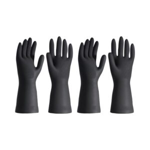 uuyyeo 2 pairs rubber kitchen dishwashing gloves reusable household cleaning gloves waterproof dish washing gloves l