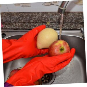 SOLUSTRE 3 Pairs household cleaning gloves latex glove gloves for cleaning household gloves washing gloves