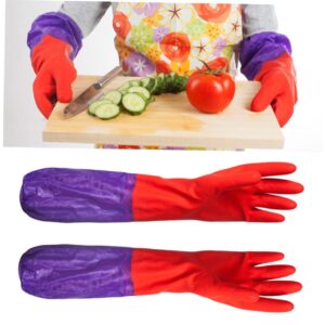 SOLUSTRE 3 Pairs household cleaning gloves latex glove gloves for cleaning household gloves washing gloves