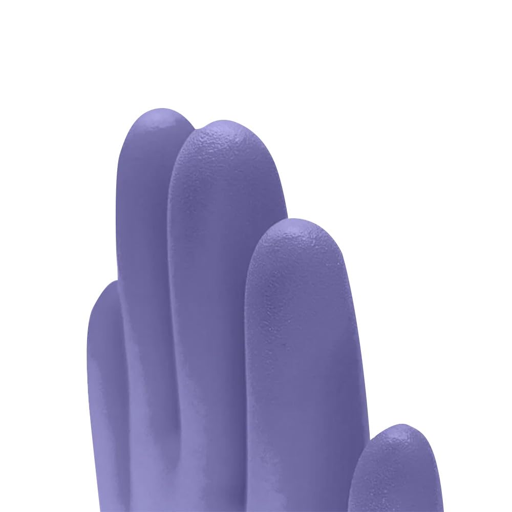 Amerisano Medical Exams Nitrile Gloves|510(k), Disposable, Latex & Powder Free, 4 mil, |Box of 300, Medium|Purple (100, Medium)