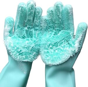 silicone dishwashing gloves, rubber scrubbing gloves, sponge cleaning brush for dishes housework, kitchen, cars