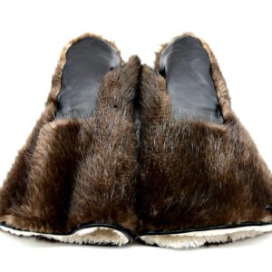 REAL BEAVER FUR MITTEN GLOVES (X-Large)