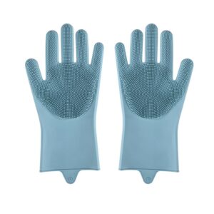 household rubber gloves kitchen work waterproof cleaning laundry winter fleece dishwashing gloves thickened