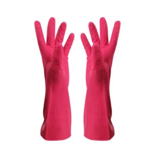 okator latex gloves, kitchen dishwashing, household cleaning gloves, rubber waterproof, durable, wear-resistant plastic gloves