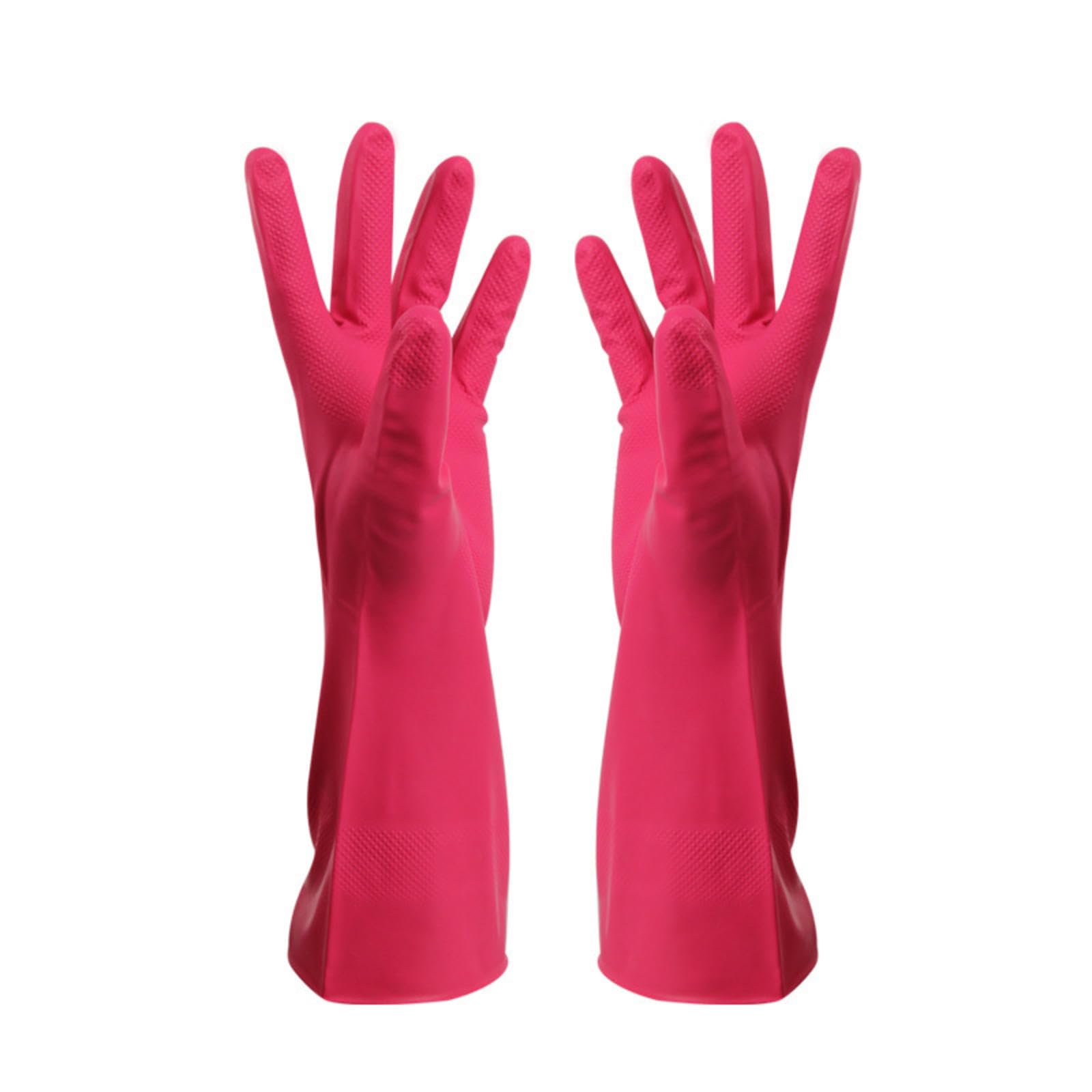 OKATOR Latex Gloves, Kitchen Dishwashing, Household Cleaning Gloves, Rubber Waterproof, Durable, Wear-Resistant Plastic Gloves