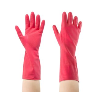 OKATOR Latex Gloves, Kitchen Dishwashing, Household Cleaning Gloves, Rubber Waterproof, Durable, Wear-Resistant Plastic Gloves