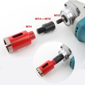 Bestgle 2Pcs Angle Grinder Attachment M14 Male Thread to M10 Female Thread Adapter Converter for Angle Grinder Polisher Diamond Core Bit Interface Converter