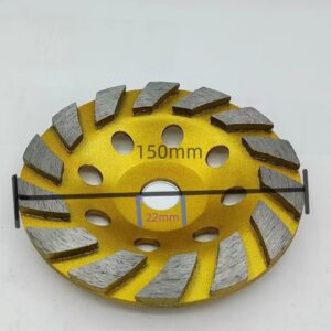 Concrete Turbo Diamond Grinding Cup Wheel 12 Segs Heavy Duty Angle Grinder Wheels for Angle Grinder Granite Stone Marble Masonry Concrete