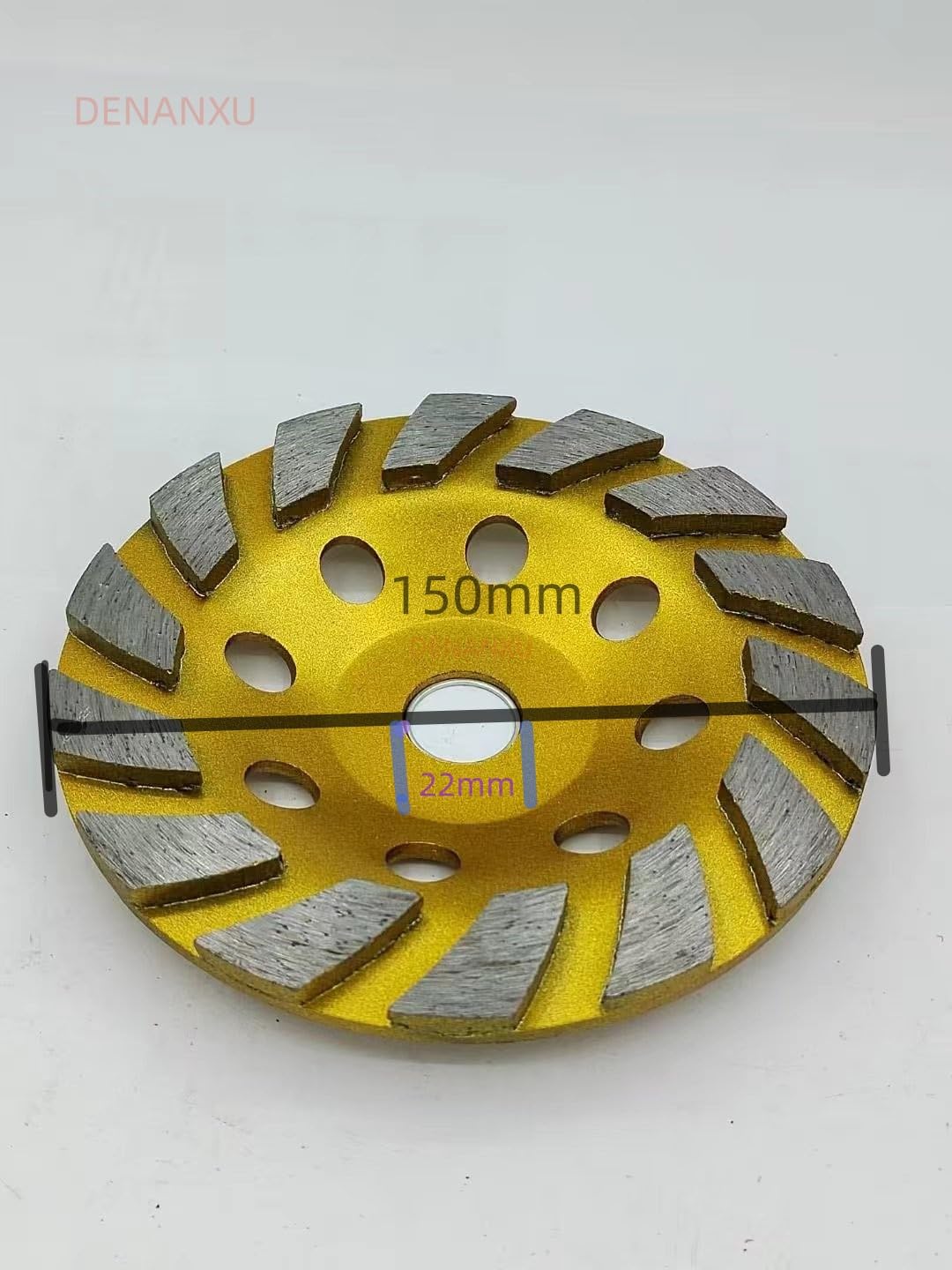 Concrete Turbo Diamond Grinding Cup Wheel 12 Segs Heavy Duty Angle Grinder Wheels for Angle Grinder Granite Stone Marble Masonry Concrete