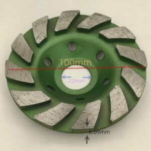 Concrete Turbo Diamond Grinding Cup Wheel 12 Segs Heavy Duty Angle Grinder Wheels for Angle Grinder Granite Stone Marble Masonry Concrete