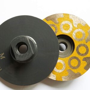 JDK 4 Inch Diamond Resin Filled Cup Wheel Grinding Wheel with Thread 5/8“-11 for Granite Stone and Tiles (Medium)