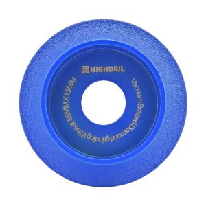 diamond profile wheel 3 inchx7/8"x15mm, highdril demi-bullnose edge abrasive grinding wheel vacuum brazed diamond grinding disc for tile,quartz,marble,granite,ceramic,artificial stone