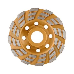 finglee dt 4 inch diamond grinding cup wheel for angle grinder,concrete stone masonry polishing,12 unique segs,with 4/5" 5/8" adapters (4 inch)