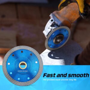 Tiledurepro 2Pc/Lot 4.5" Tile Saw Blade Super Thin Diamond Blade Porcelain Cutting Disc Wheel for Angle Grinder