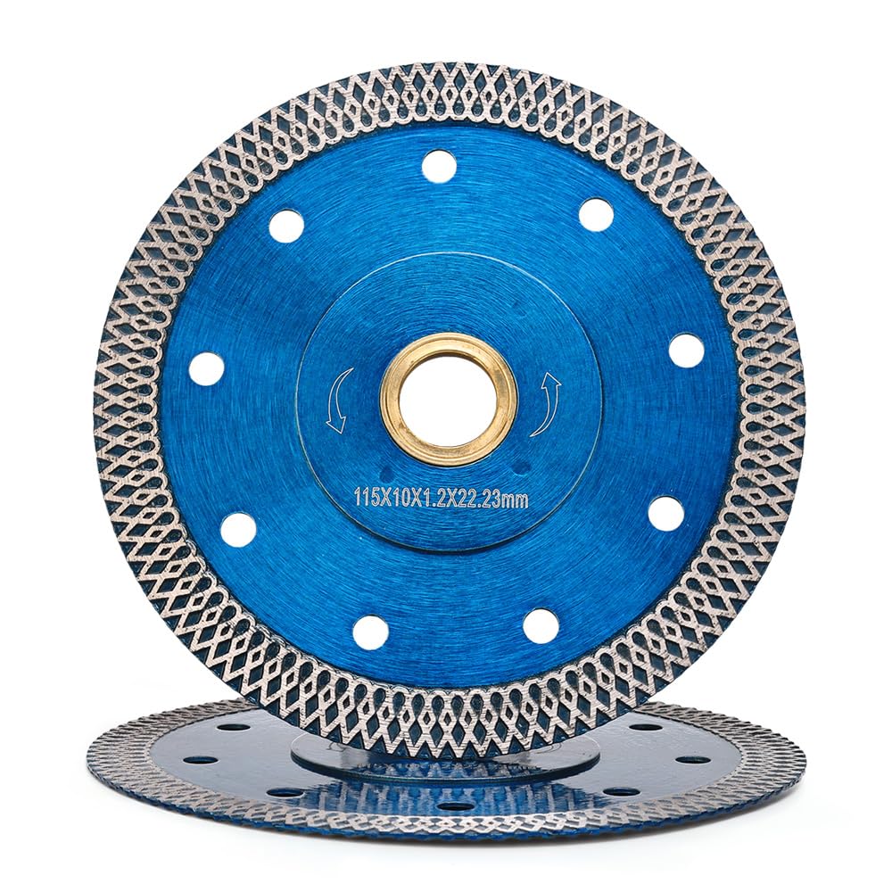 Tiledurepro 2Pc/Lot 4.5" Tile Saw Blade Super Thin Diamond Blade Porcelain Cutting Disc Wheel for Angle Grinder