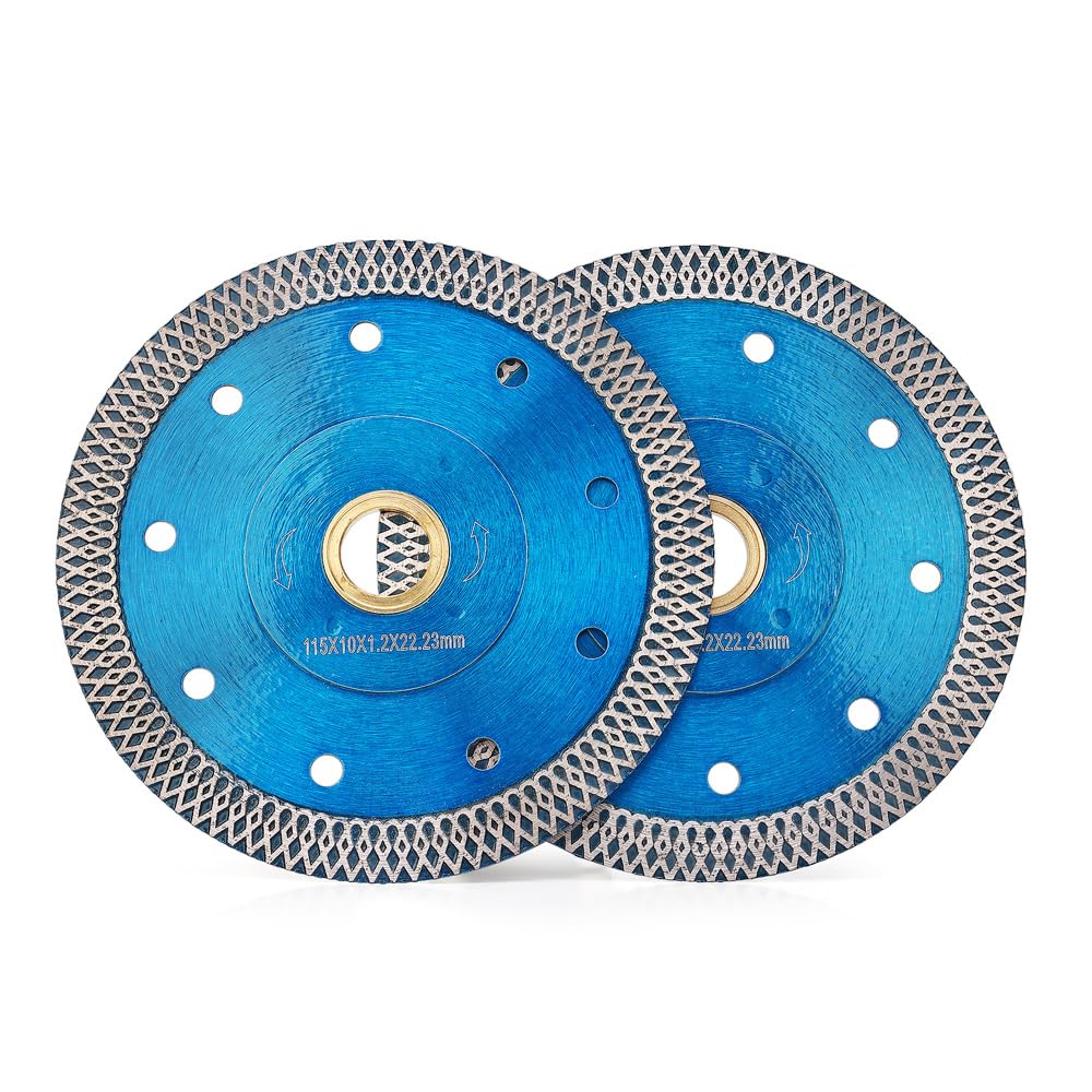 Tiledurepro 2Pc/Lot 4.5" Tile Saw Blade Super Thin Diamond Blade Porcelain Cutting Disc Wheel for Angle Grinder