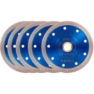 peakit fast diamond saw blade 4.5 inch 5 pack tile grinder blade for ceramics porcelain granite marble dry wet tile cutter