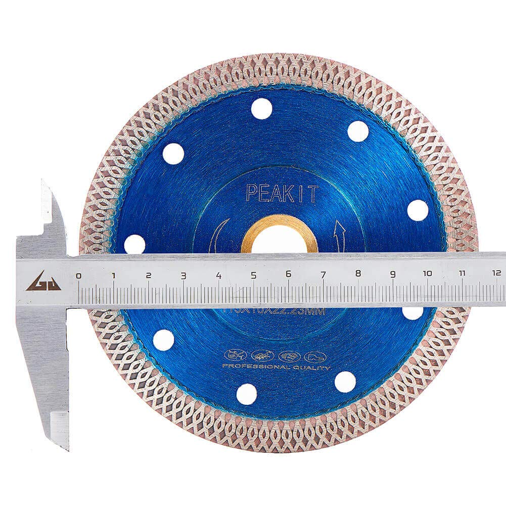 PEAKIT Fast Diamond Saw Blade 4.5 Inch 5 Pack Tile Grinder Blade for Ceramics Porcelain Granite Marble Dry Wet Tile Cutter