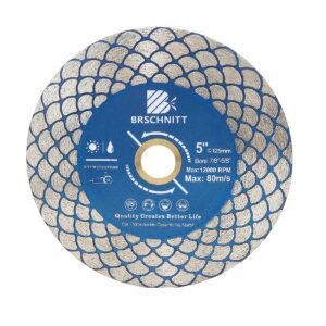 diamond saw blade tile cutting disc 5 inch - brschnitt for 7/8”- 5/8” arbor angle grinder for cutting grinding porcelain ceramic marble artificial stoneware