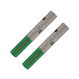 kurstol diamond coated milling bit - 2pcs diamond finger bit for enlarging shaping holes,dia 3/8"(10mm) hex shank tile hole grinder round bevel existing holes in porcelain,hard ceramic,granite,marble