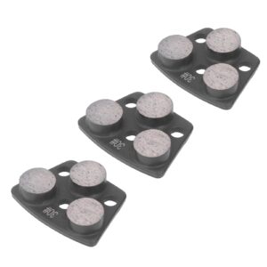 3Pcs Diamond Concrete Grinding Shoes, Row Cup Cutting 3 Cylinder Teeth Grinding Block Wheel, Coating Disc Shoe Black Grit 30,Ideal for Polishing and Cleaning Granite Marble Concrete Masonry