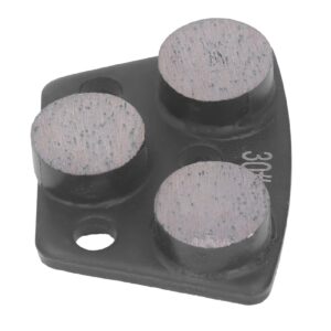 3Pcs Diamond Concrete Grinding Shoes, Row Cup Cutting 3 Cylinder Teeth Grinding Block Wheel, Coating Disc Shoe Black Grit 30,Ideal for Polishing and Cleaning Granite Marble Concrete Masonry