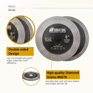 SHDIATOOL 4 Inch Diamond Wet Polishing Pads and Tile Diamond Saw Blade, Cutting Grinding Disc Wheel