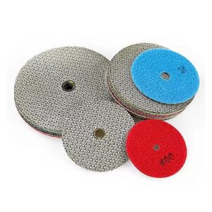 Polishing Pad 6 Inch 150mm Electroplated Diamond Grinding Disc Marble Tile Rock Plate Glass Edge Stone Grinding Chamfer Abrasive Polishing Pad Polish Pad Kit (Color : 100, Size : 6 inch 150mm)