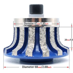 A20 Diamond Grinding Wheel Edge Profile Router Bit Metal Segments For Stone Marble Granite Grinding Disc