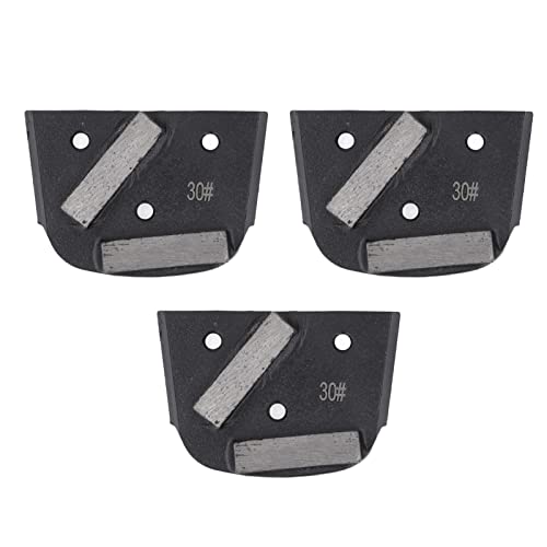 Diamond Floor Grinding Pad Disc,3Pcs 30 Grit Diamond Grinding Shoes 2 Teeth Diamond Polishing Shoes Block Tool for Concrete Paint Floor