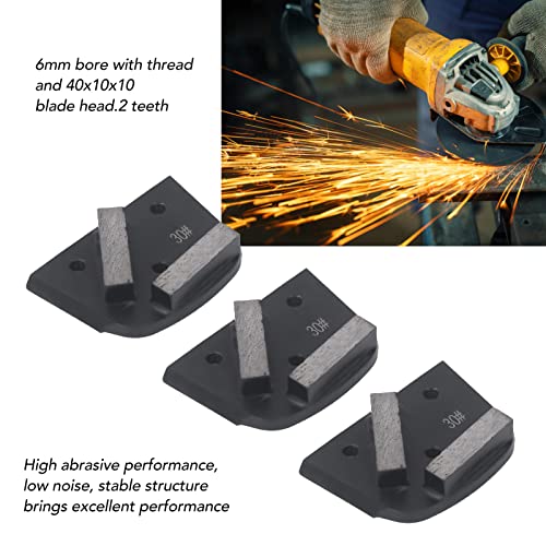 Diamond Floor Grinding Pad Disc,3Pcs 30 Grit Diamond Grinding Shoes 2 Teeth Diamond Polishing Shoes Block Tool for Concrete Paint Floor