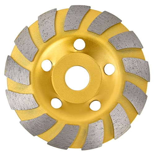 Concrete Grinding Wheel,Diamond Grinding Wheel Turbo Diamond Segments Cup Disc Fast Cutting for Masonry Grinder (125mm)