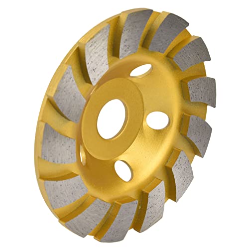 Concrete Grinding Wheel,Diamond Grinding Wheel Turbo Diamond Segments Cup Disc Fast Cutting for Masonry Grinder (125mm)