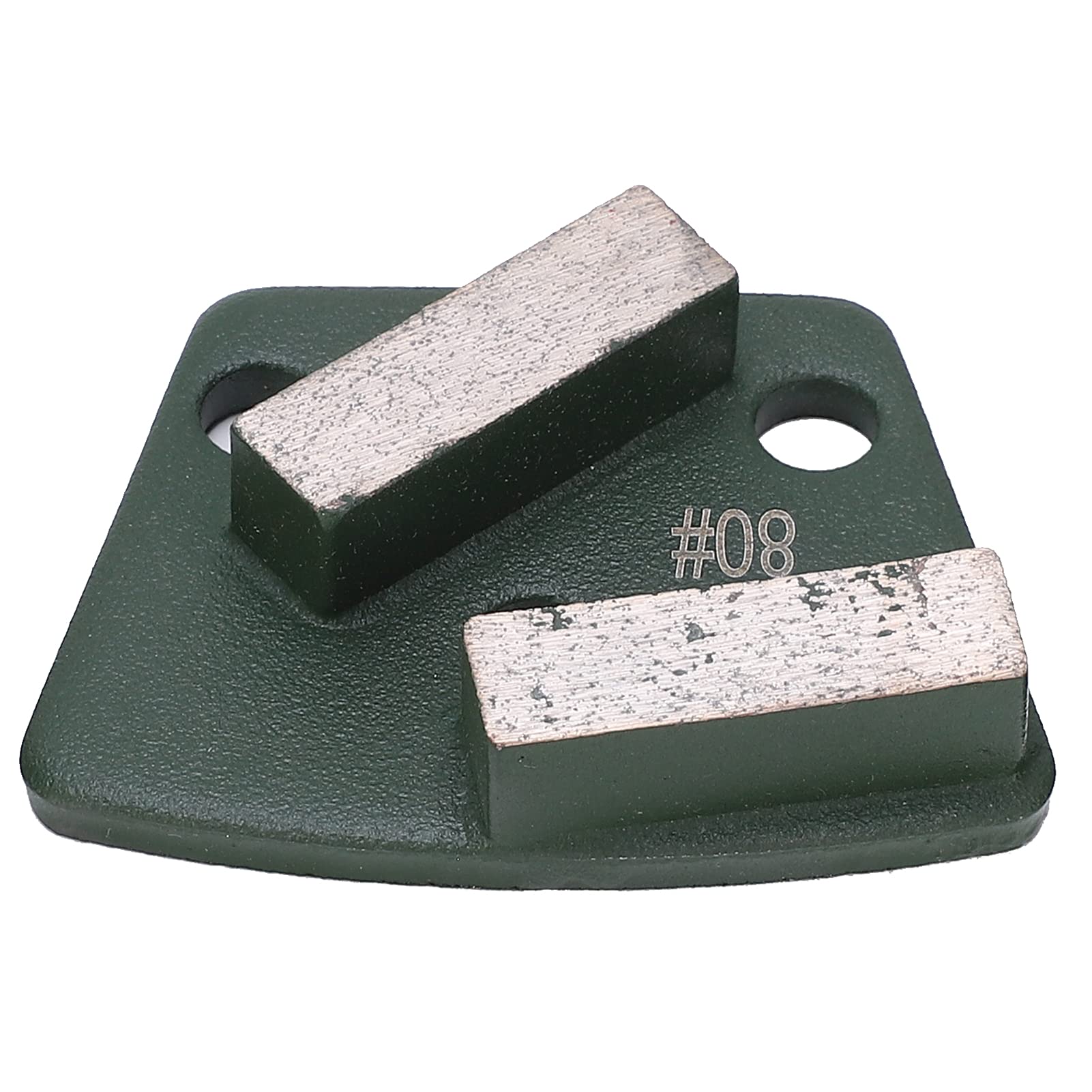 3PCS Diamond Grinding Shoes, Trapezoid Diamond Grinding Shoes, Concrete Floor Aggreesive Cutting 2 Long Teeth Green 80#