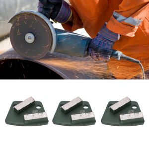 3PCS Diamond Grinding Shoes, Trapezoid Diamond Grinding Shoes, Concrete Floor Aggreesive Cutting 2 Long Teeth Green 80#