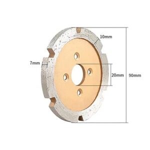 LeTkingok 90MM Diamond Saw Blade, 3-15MM Thickened Carving Blade Stone Wall Concrete Floor Slotting Dry Cutting Sintering Grinding Blade (7MM Thickness)