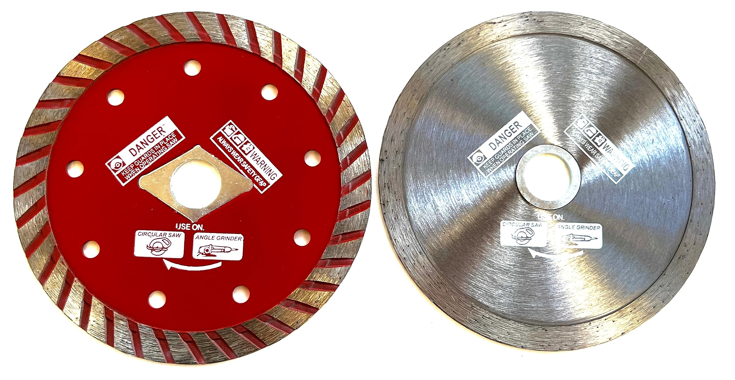 4.5'' Diamond Blades for Angle Grinder - Diamond Cutting Wheel for Dry and Wet Cutting Stone, Marble, Granite, Tile, Brick, Masonry, Paving Flag, Concrete, Ceramics. 2 Pack