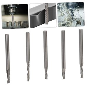 DOITOOL 5 Sets Carving Knife Utility Knife Single Flute End Mill for Aluminum End Mill Bits for Aluminum Metal Drill Bits Square Drill Bit Diamond Drill Bit Square Tool CNC Bits CNC Router