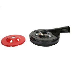 4.9in Angle Grinder Dust Cover, Adjustable Angle Grinder Dust Shroud Kit with Grinding Wheel and Wrench for 125/150 Diamond Grinding Disc