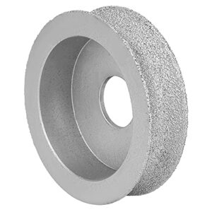 Diamond Grinding Cup Wheel, Wet Dry Diamond Cutting Grinding Disc, 7.3cm Brazed Diamond Concave Abrasive Wheel for Stone Ceramic Glass(1.5)