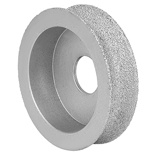 Diamond Grinding Cup Wheel, Wet Dry Diamond Cutting Grinding Disc, 7.3cm Brazed Diamond Concave Abrasive Wheel for Stone Ceramic Glass(1.5)