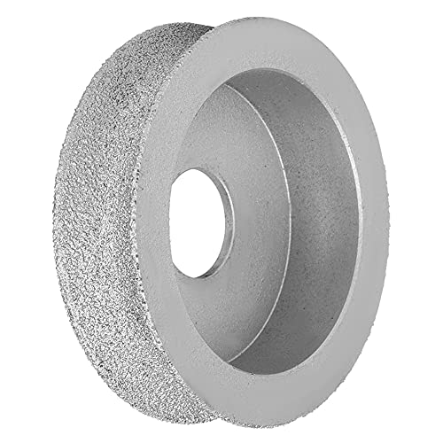 Diamond Grinding Cup Wheel, Wet Dry Diamond Cutting Grinding Disc, 7.3cm Brazed Diamond Concave Abrasive Wheel for Stone Ceramic Glass(1.5)