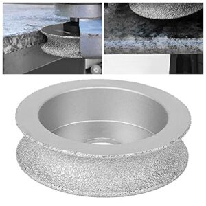 Diamond Grinding Cup Wheel, Wet Dry Diamond Cutting Grinding Disc, 7.3cm Brazed Diamond Concave Abrasive Wheel for Stone Ceramic Glass(1.5)