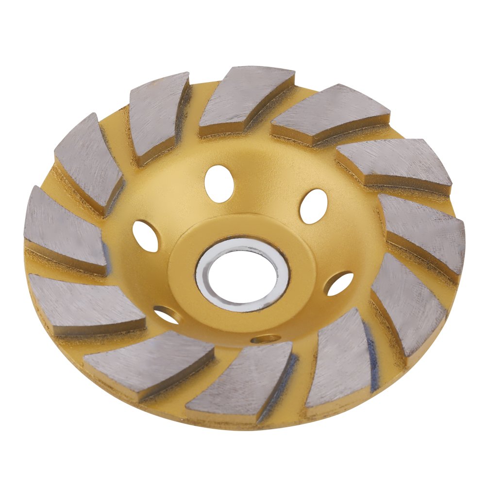 Diamond Grinding Disc, 10cm Diamond Segment Grinding Wheel Disc 6 Holes Stone Gold Bowl Shape Grinder Cup for Ceramics